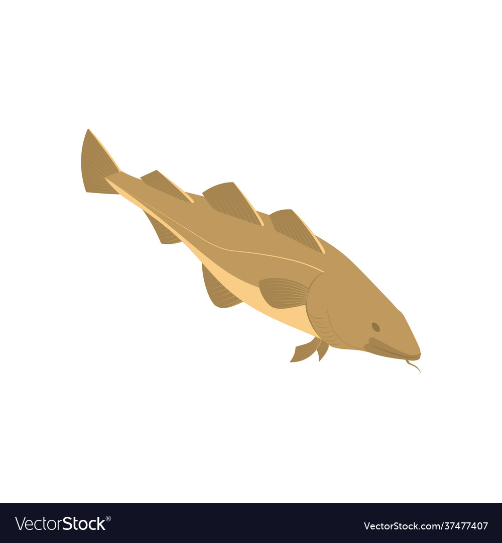 Isometric floating fish composition Royalty Free Vector