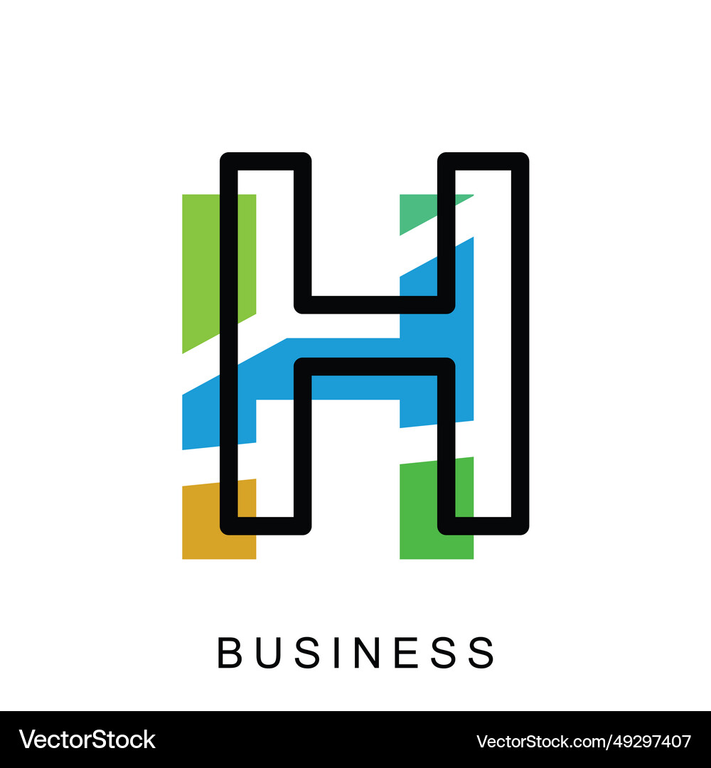 Letter h modern logo design abstract letters Vector Image