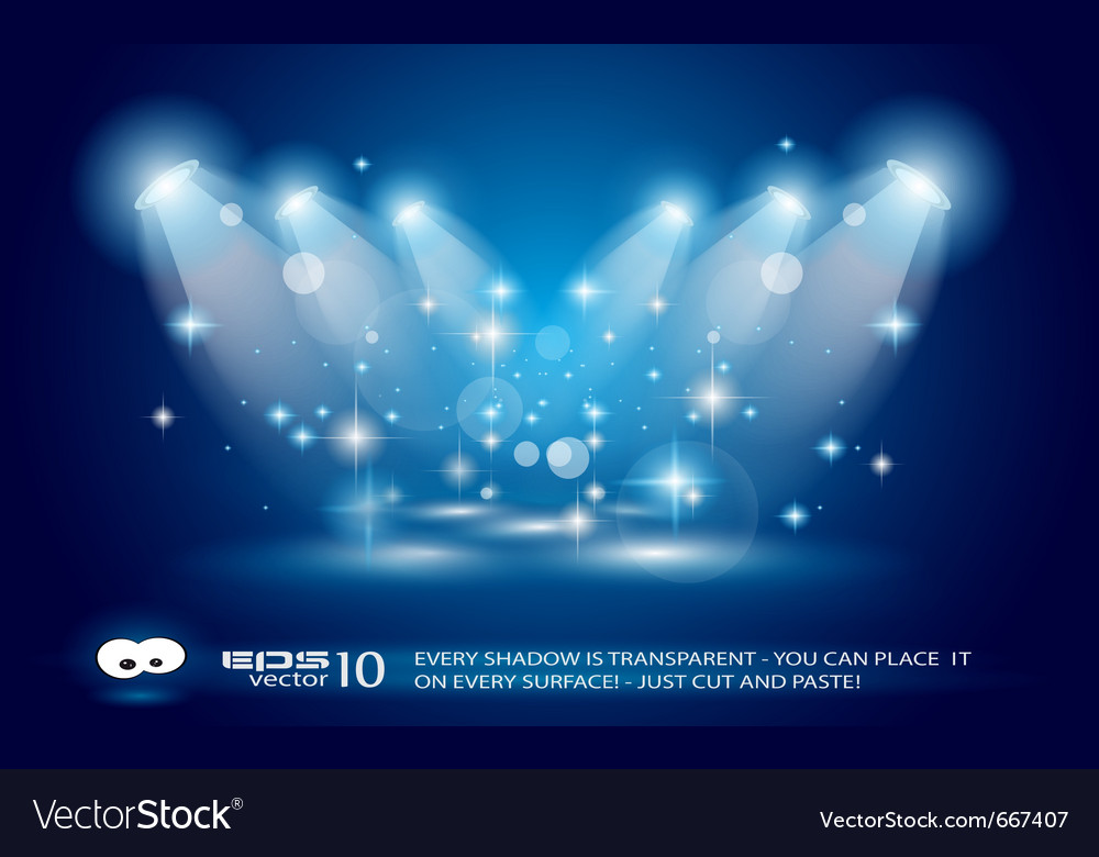 Magic spotlights Royalty Free Vector Image - VectorStock