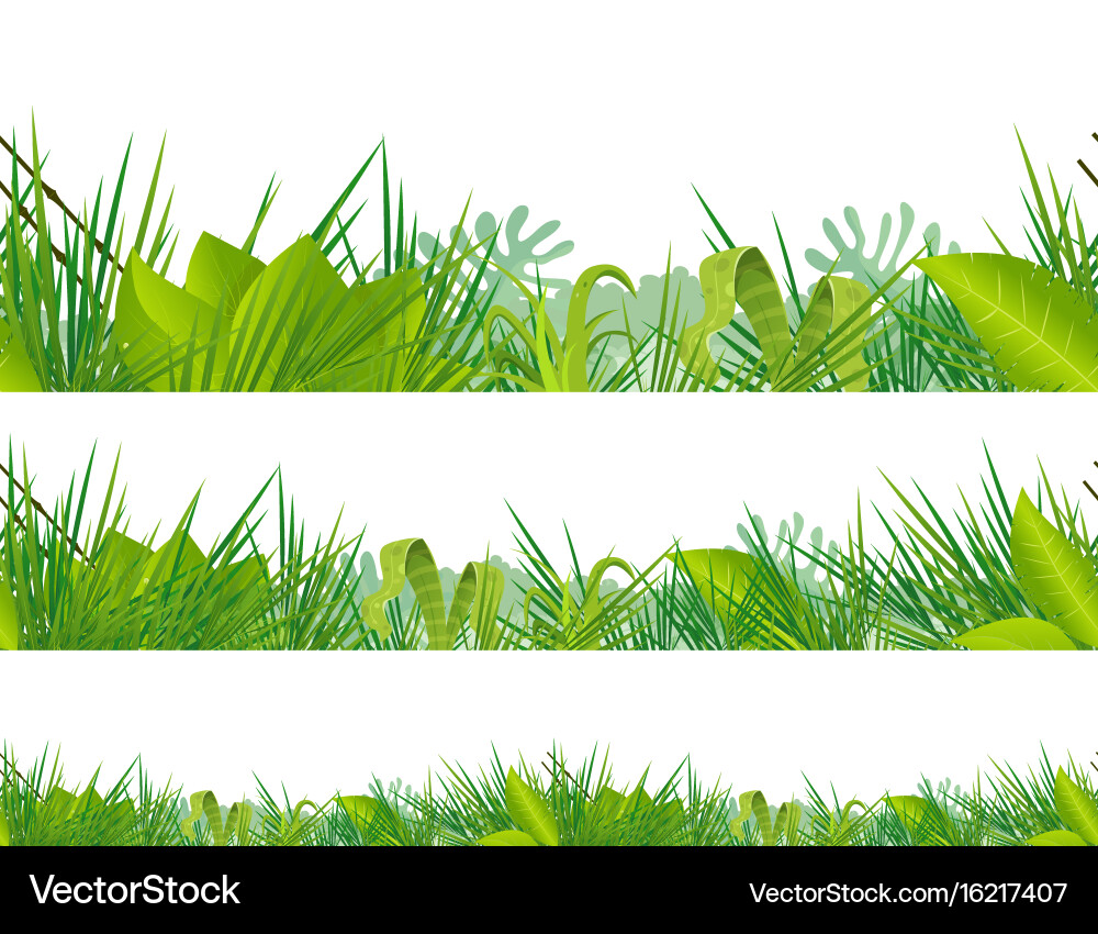 Seamless jungle and tropical vegetation Royalty Free Vector