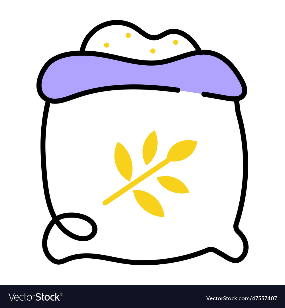 Wheat sack Royalty Free Vector Image - VectorStock