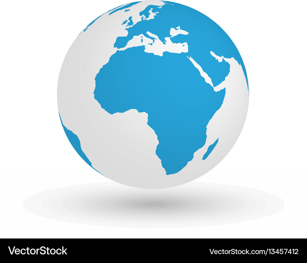 3d earth globe eps10 of Royalty Free Vector Image