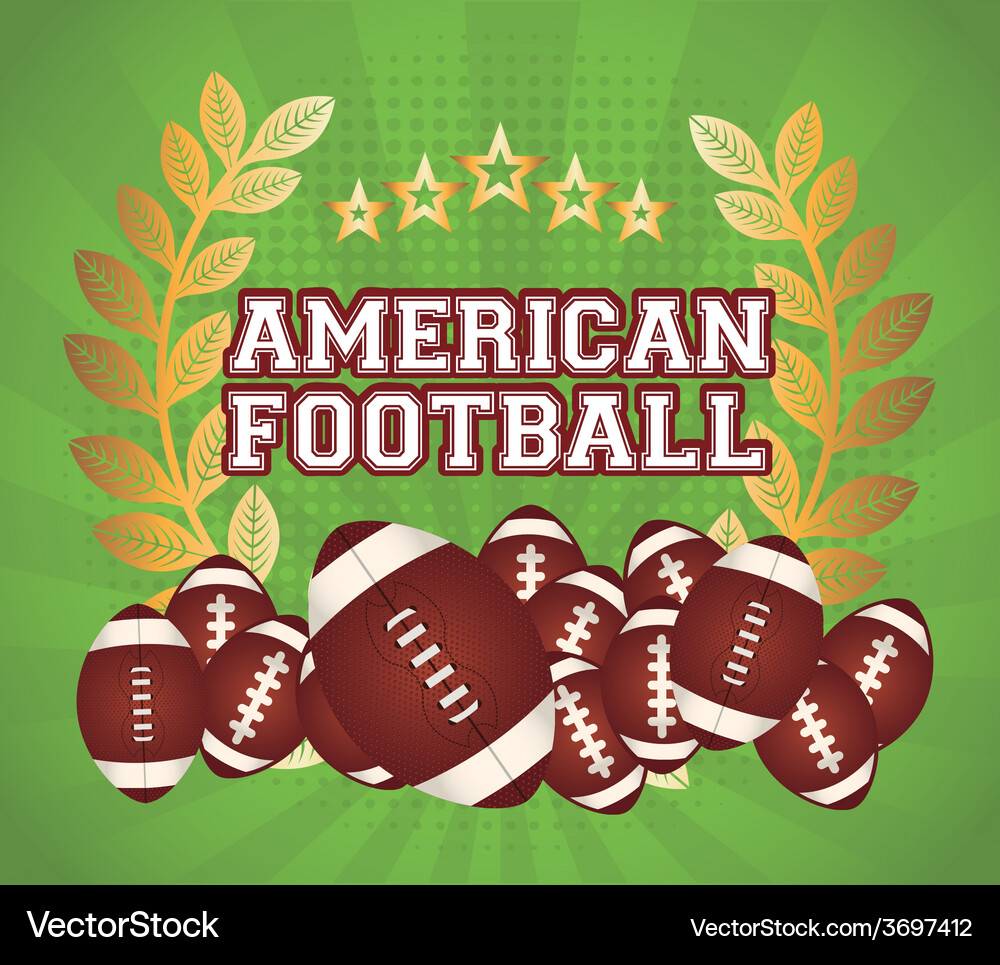 American football Royalty Free Vector Image - VectorStock