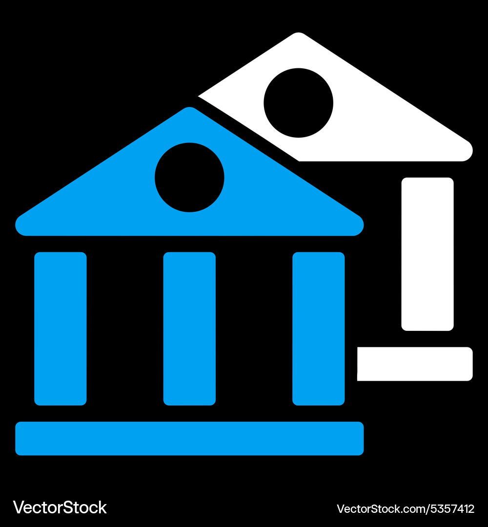 Banks icon from business bicolor set Royalty Free Vector