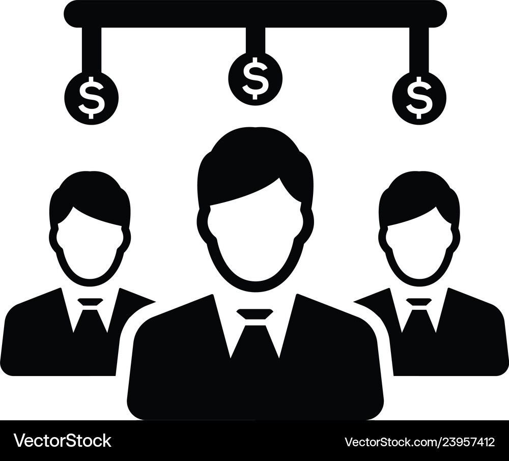 Business money distribution icon Royalty Free Vector Image
