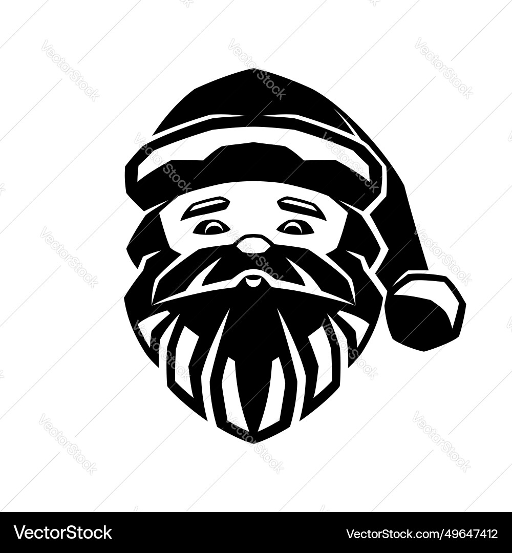 Christmas icon with santa claus Royalty Free Vector Image