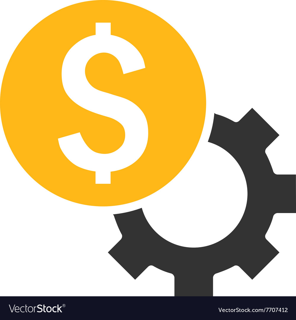 Development cost flat icon Royalty Free Vector Image