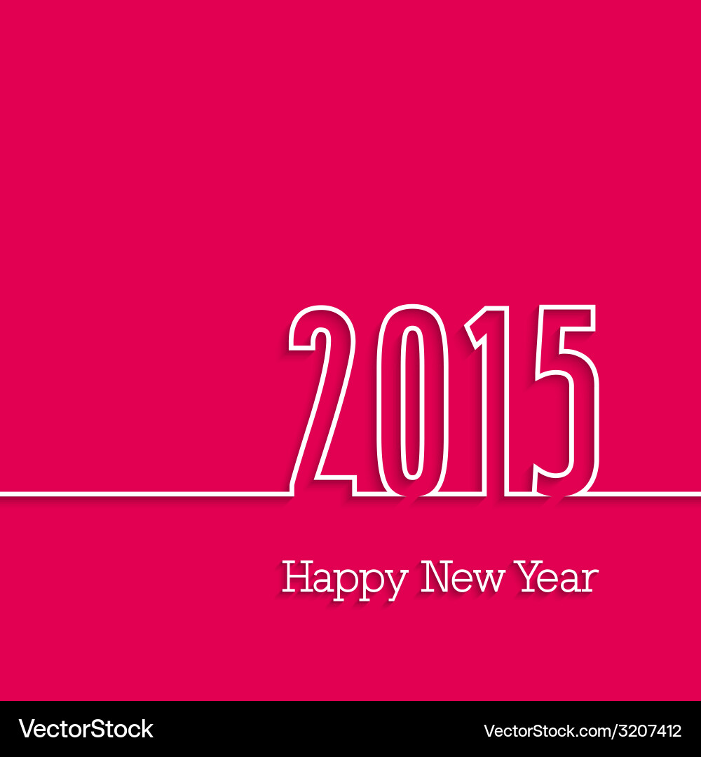 Happy new year 2015 paper postcard Royalty Free Vector Image