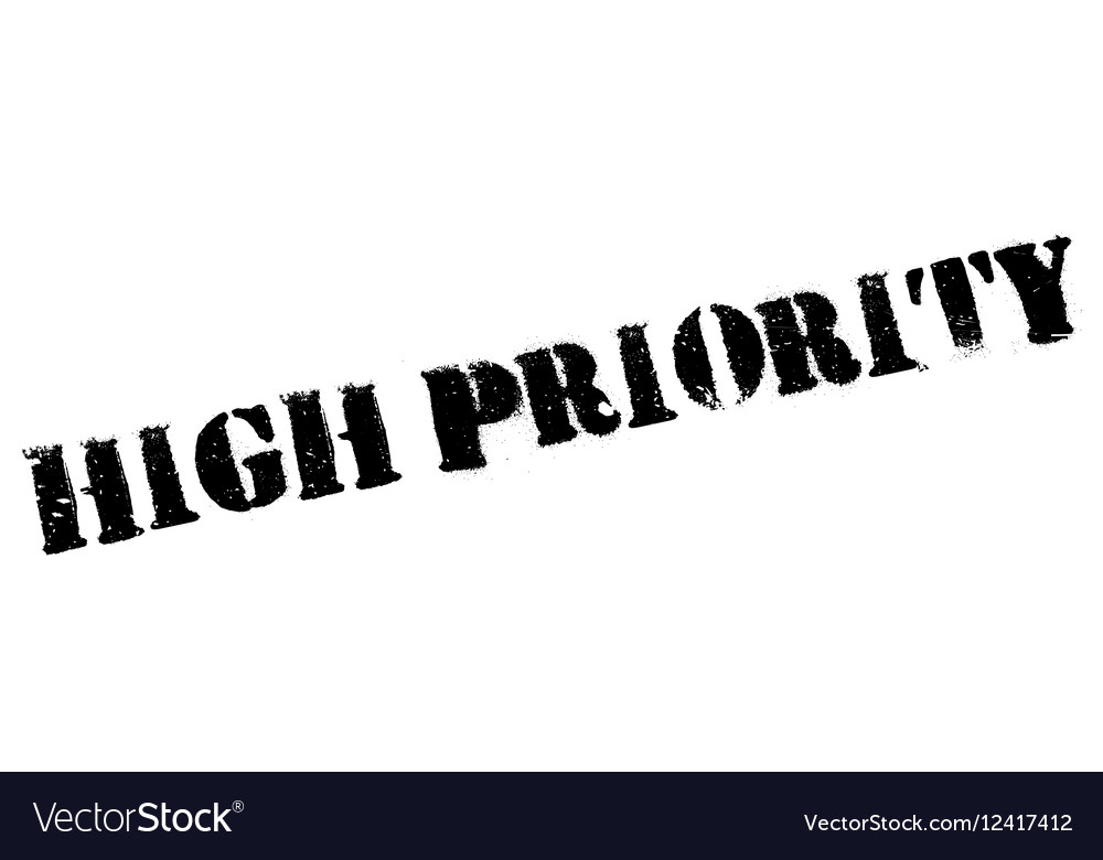 High priority stamp Royalty Free Vector Image - VectorStock