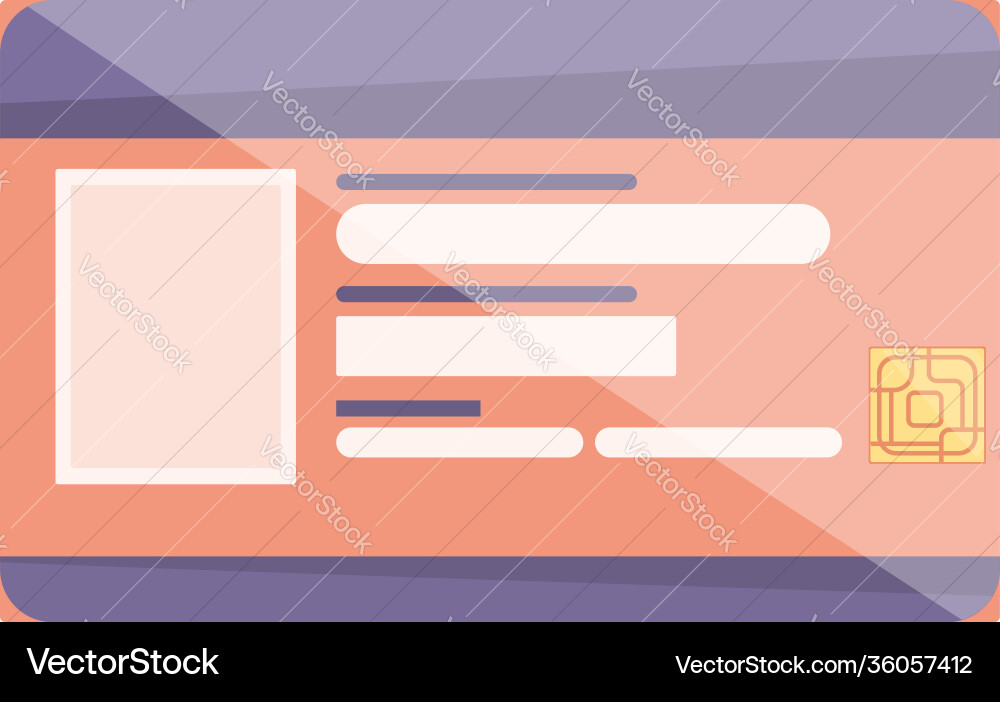 Id card tag icon cartoon style Royalty Free Vector Image