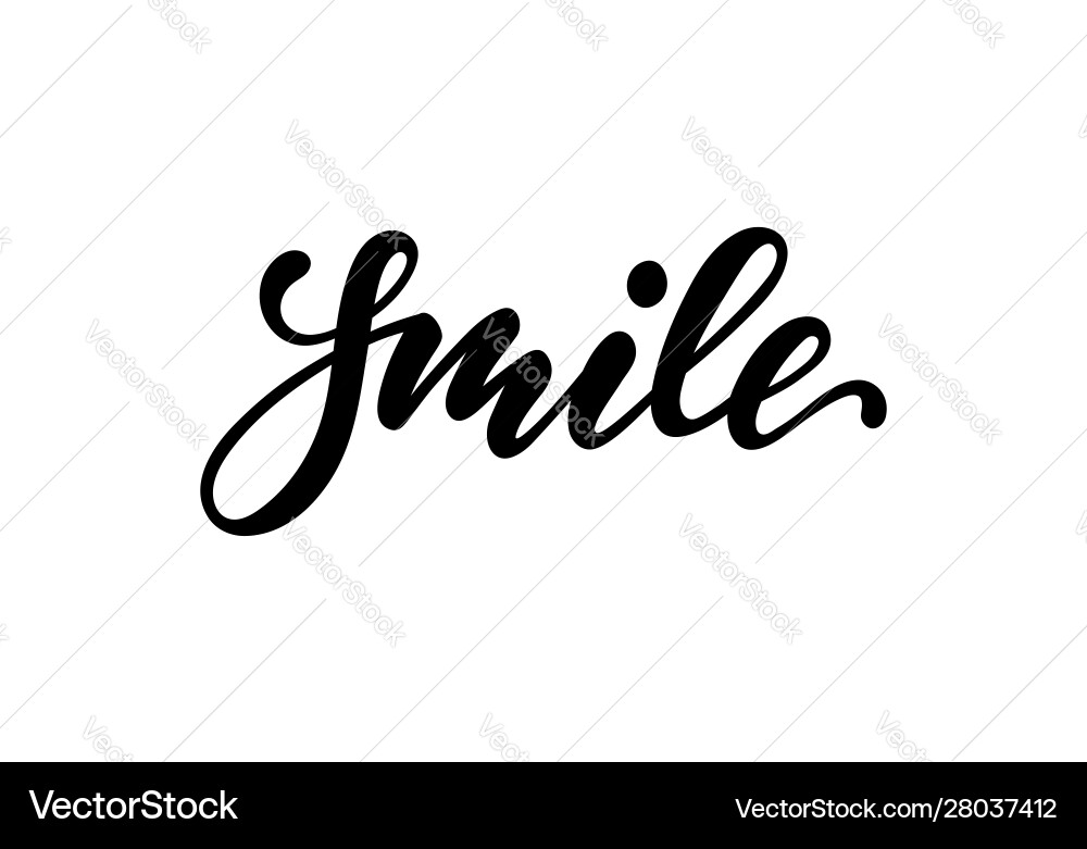 Lettering poster smile inspirational Royalty Free Vector