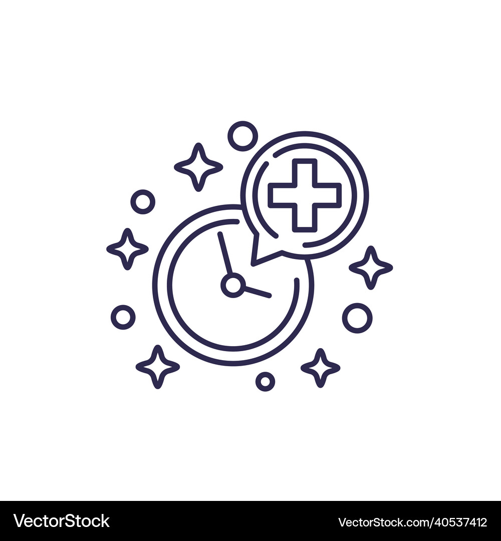 Medical appointment time line icon Royalty Free Vector Image