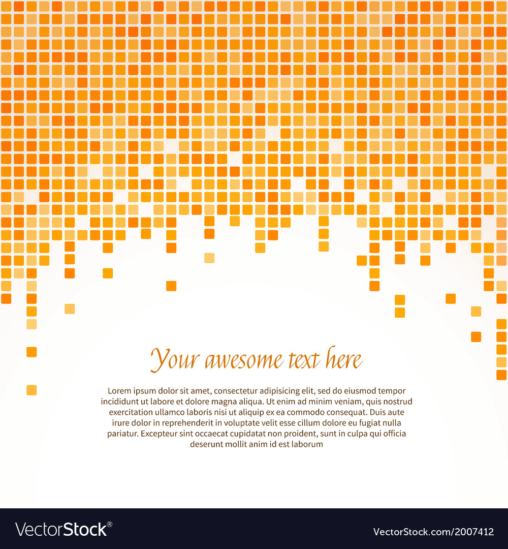 Orange pixel background Royalty Free Vector Image