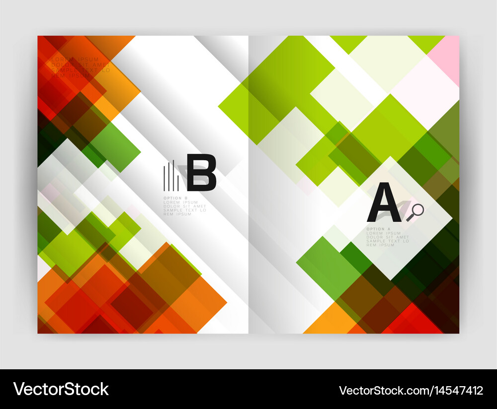 Square design corporate business flyer Royalty Free Vector