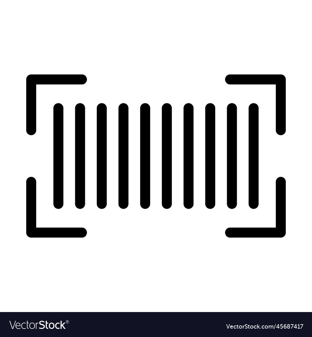 Barcode thick line icon Royalty Free Vector Image