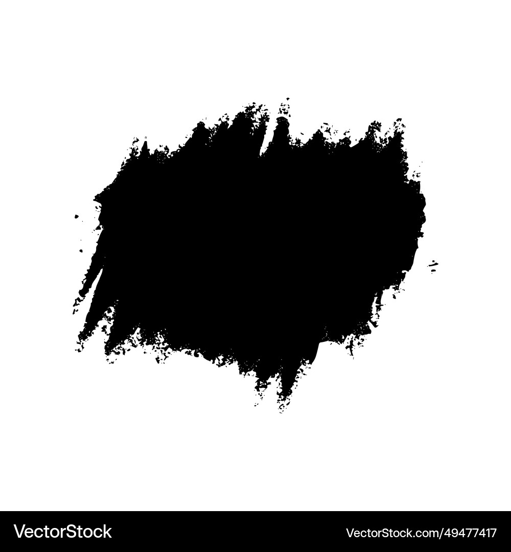 Black paint ink brush stroke line or texture Vector Image