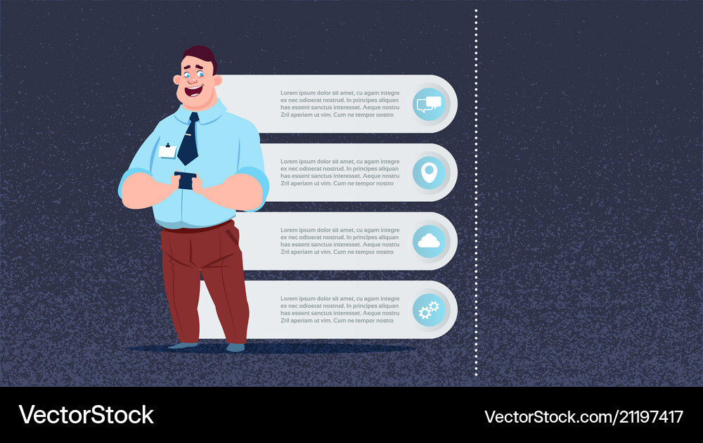 Business man infographics set copy space Vector Image