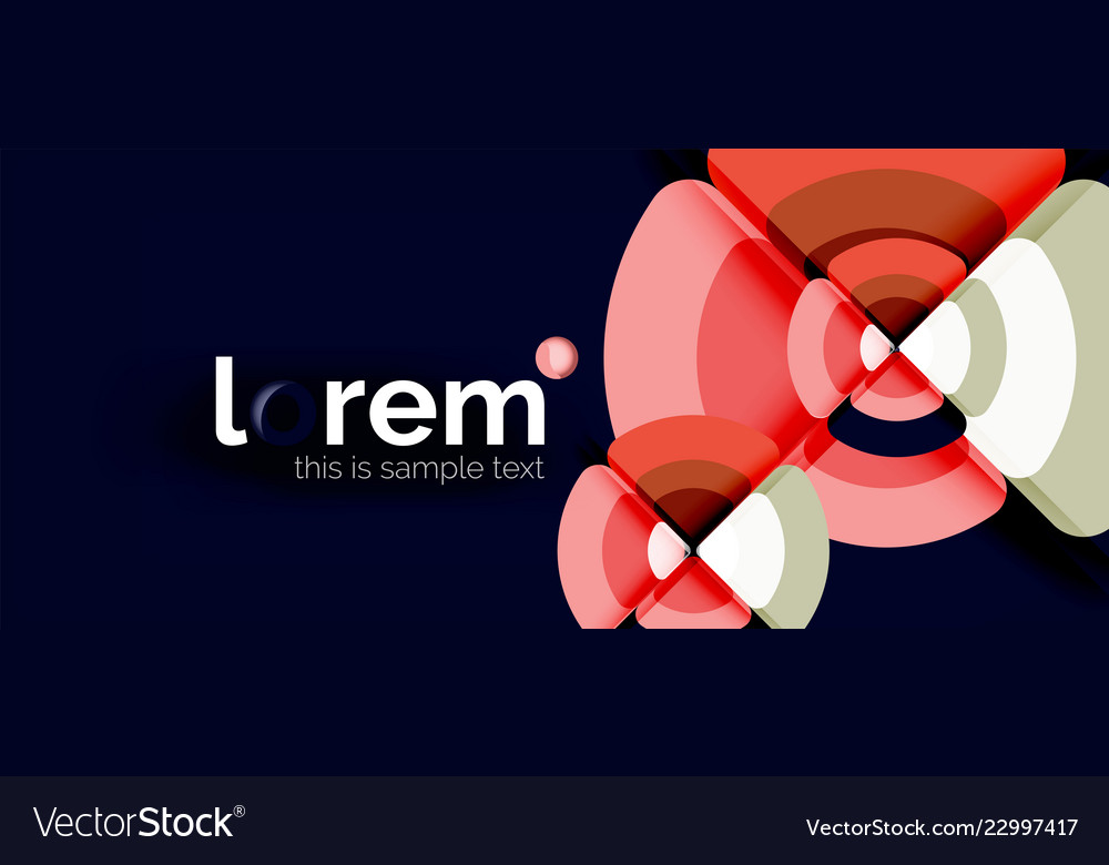 Circles and triangles geometric abstract Vector Image