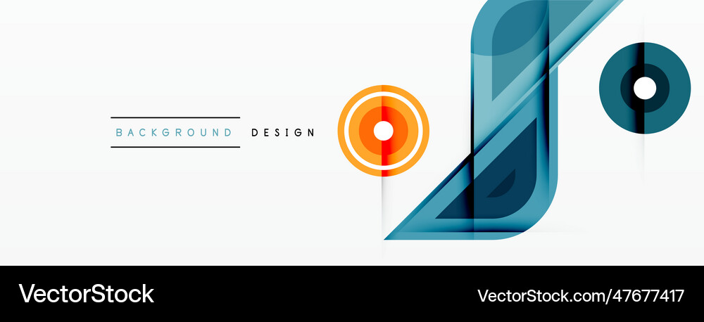 Colorful triangles and round shapes background Vector Image