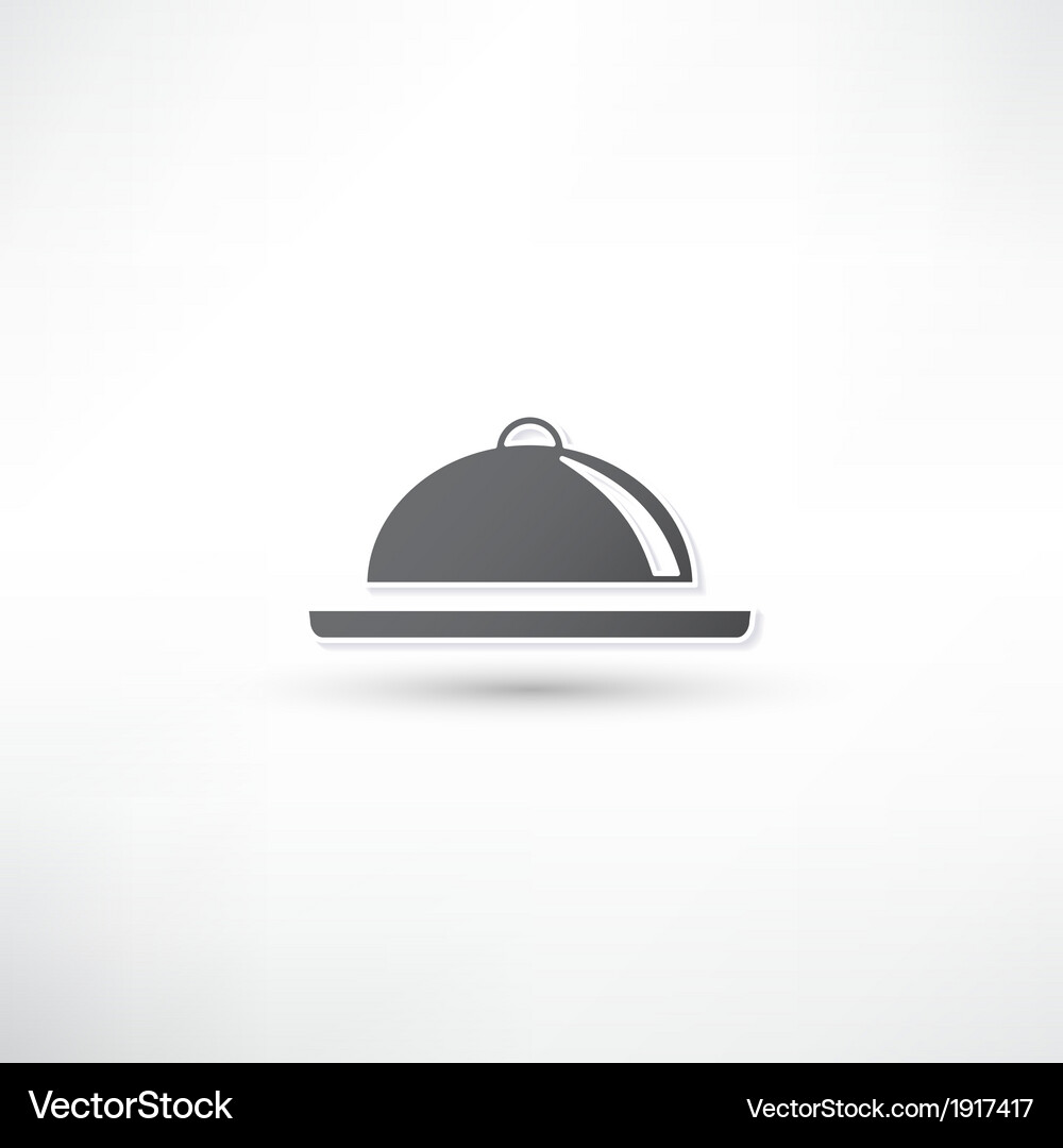 Food Platter Icon - Serving Tray Royalty Free Vector Image