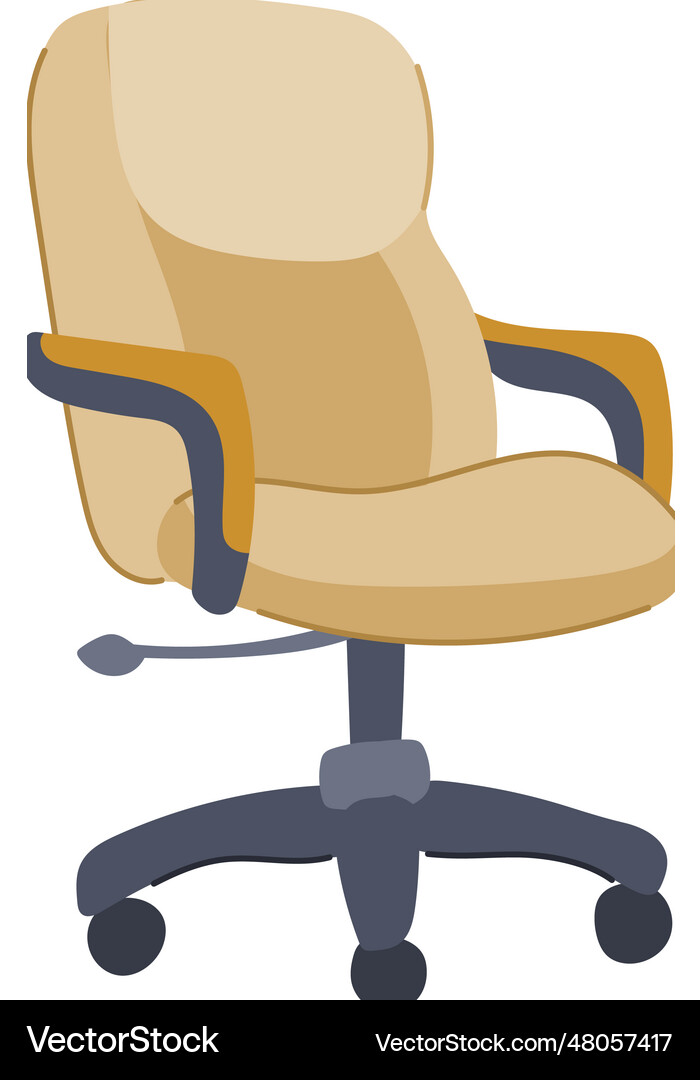 Interior office chair cartoon Royalty Free Vector Image