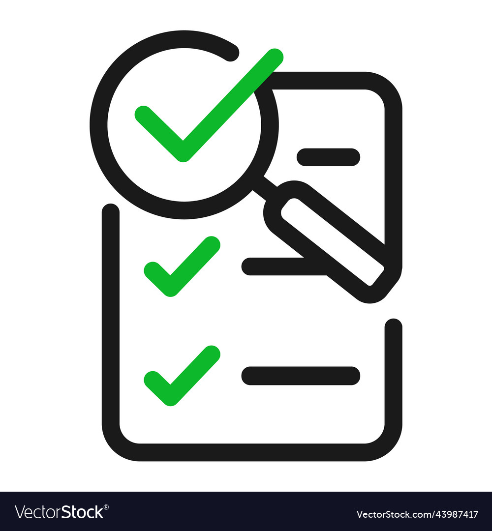 Magnifier assessment checklist icon feedback Vector Image Magnifier assessment checklist icon feedback Vector Image