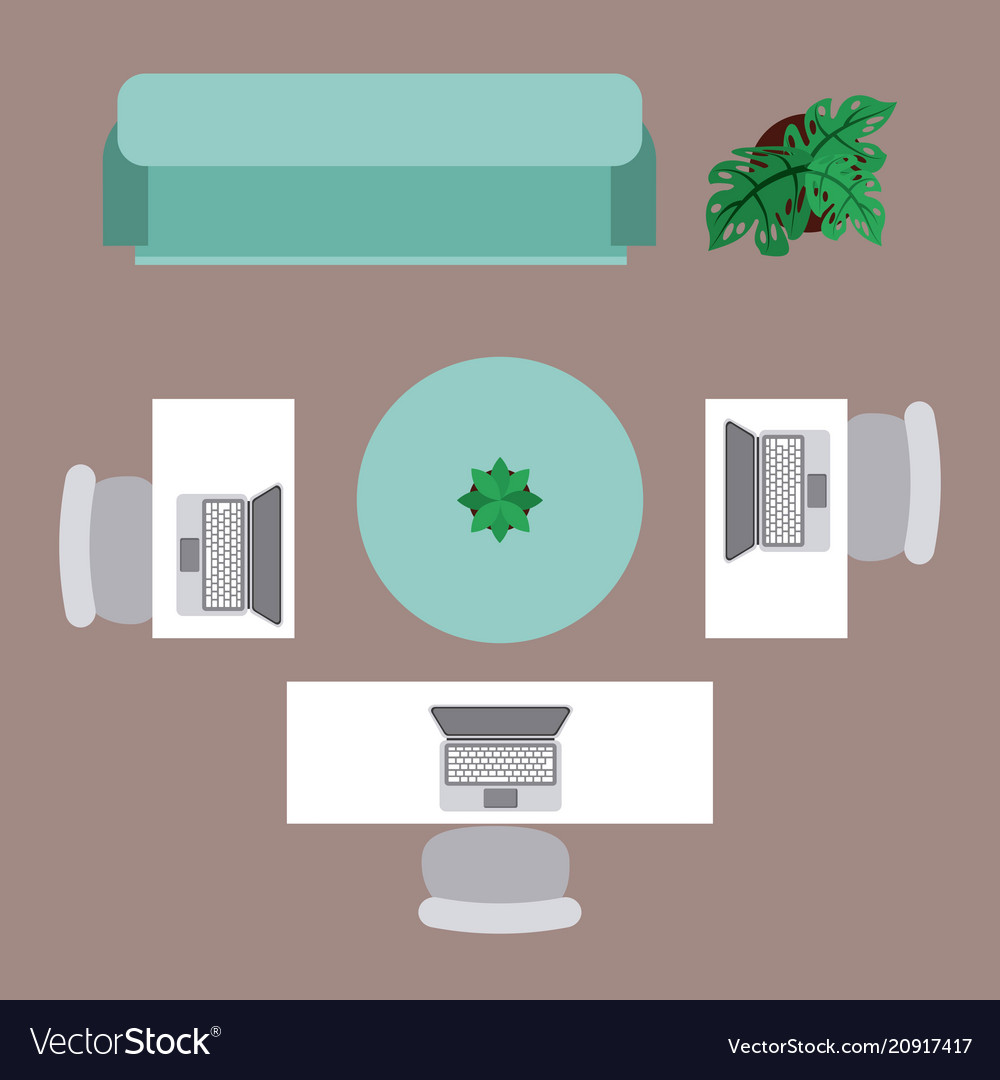 Office workspace business Royalty Free Vector Image