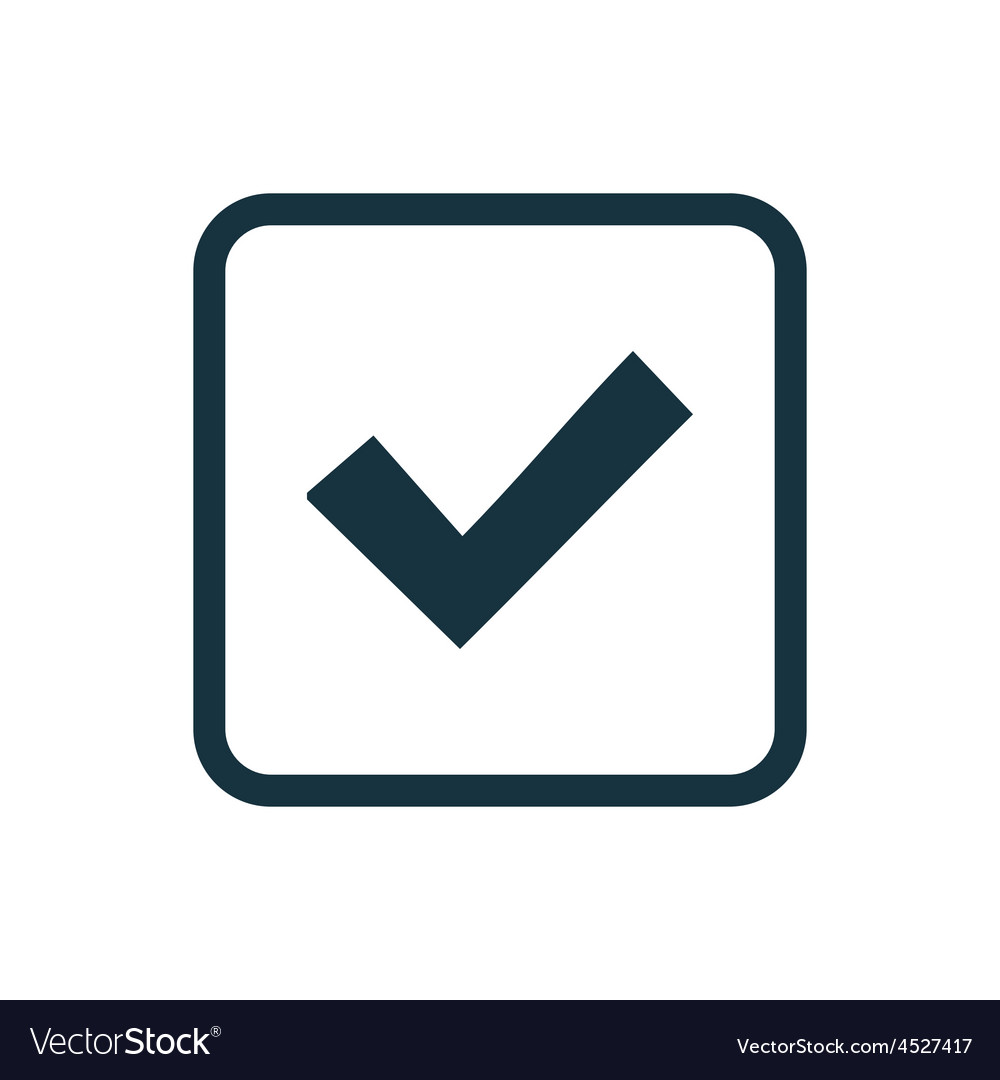 Ok icon rounded squares button Royalty Free Vector Image