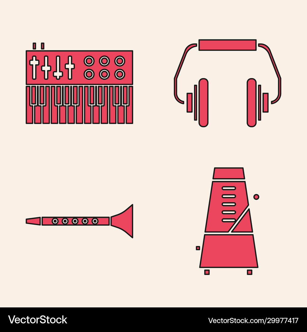 Set metronome with pendulum in motion music Vector Image