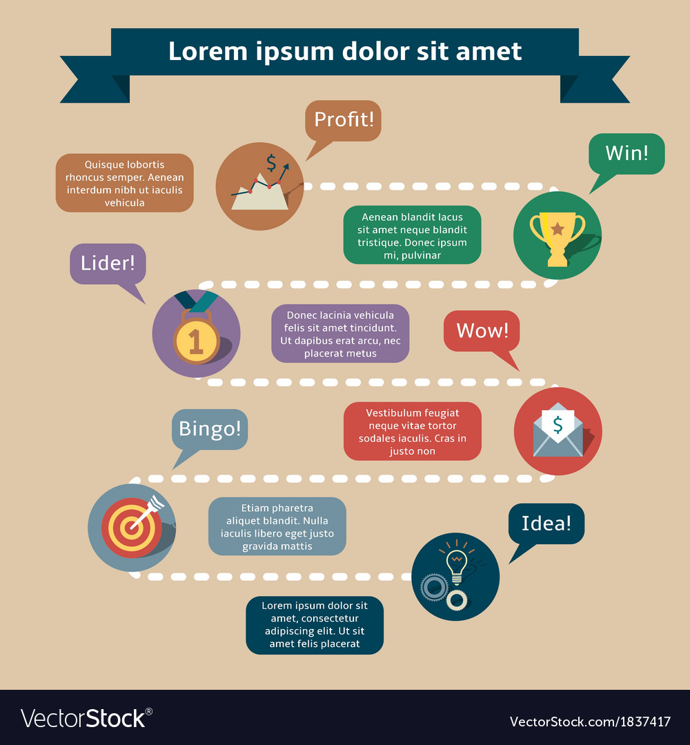 Success infographics template Royalty Free Vector Image