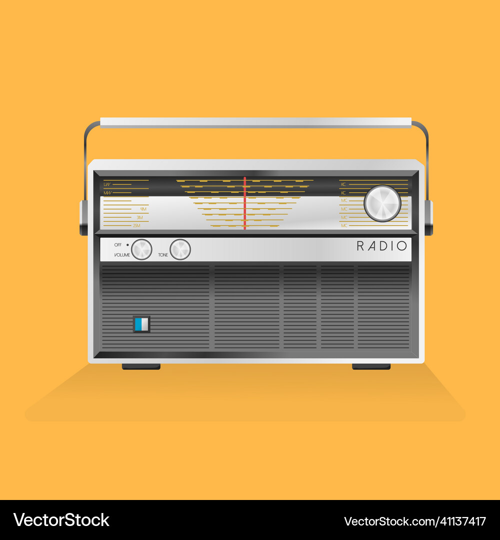 Vintage radio Royalty Free Vector Image - VectorStock