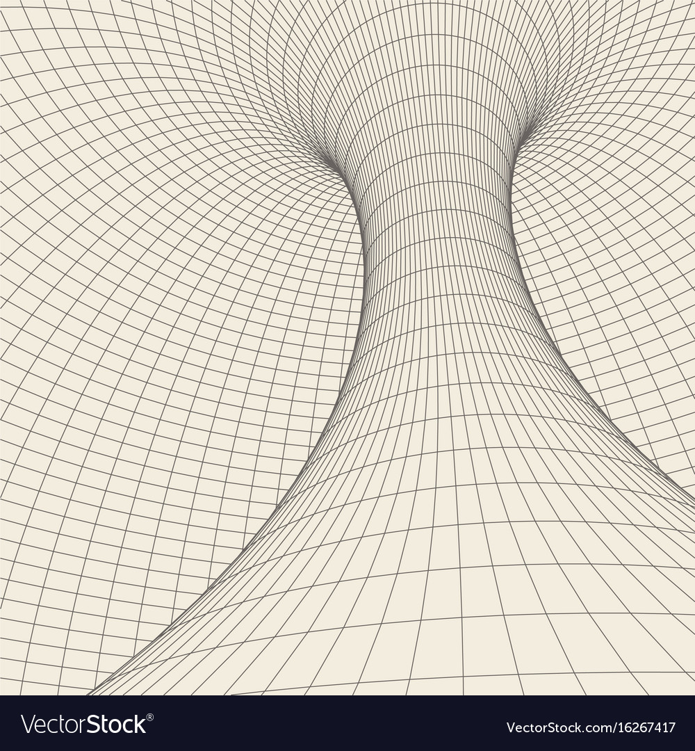 Wireframe torus with connected lines and dots Vector Image
