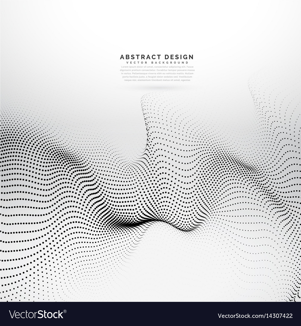 Abstract digital particles array wireframe Vector Image
