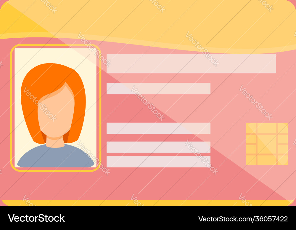 Id card access icon cartoon style Royalty Free Vector Image