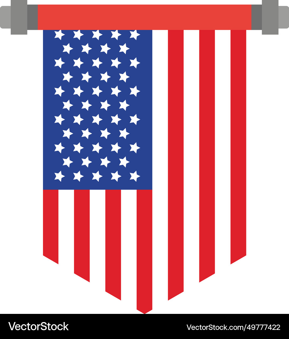 Presidents day flag pennant Royalty Free Vector Image