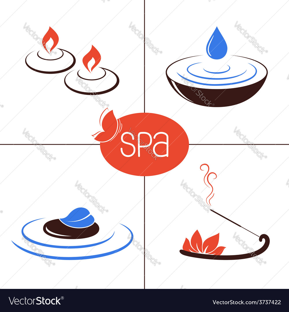 Spa icons set Royalty Free Vector Image - VectorStock