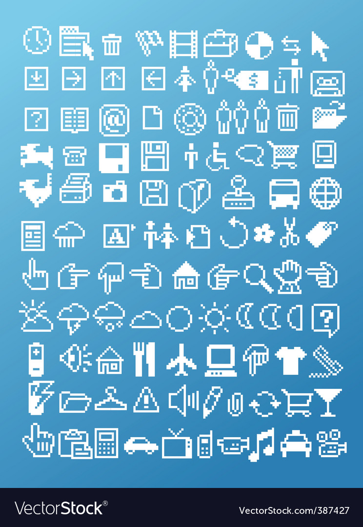 Assorted icons Royalty Free Vector Image - VectorStock