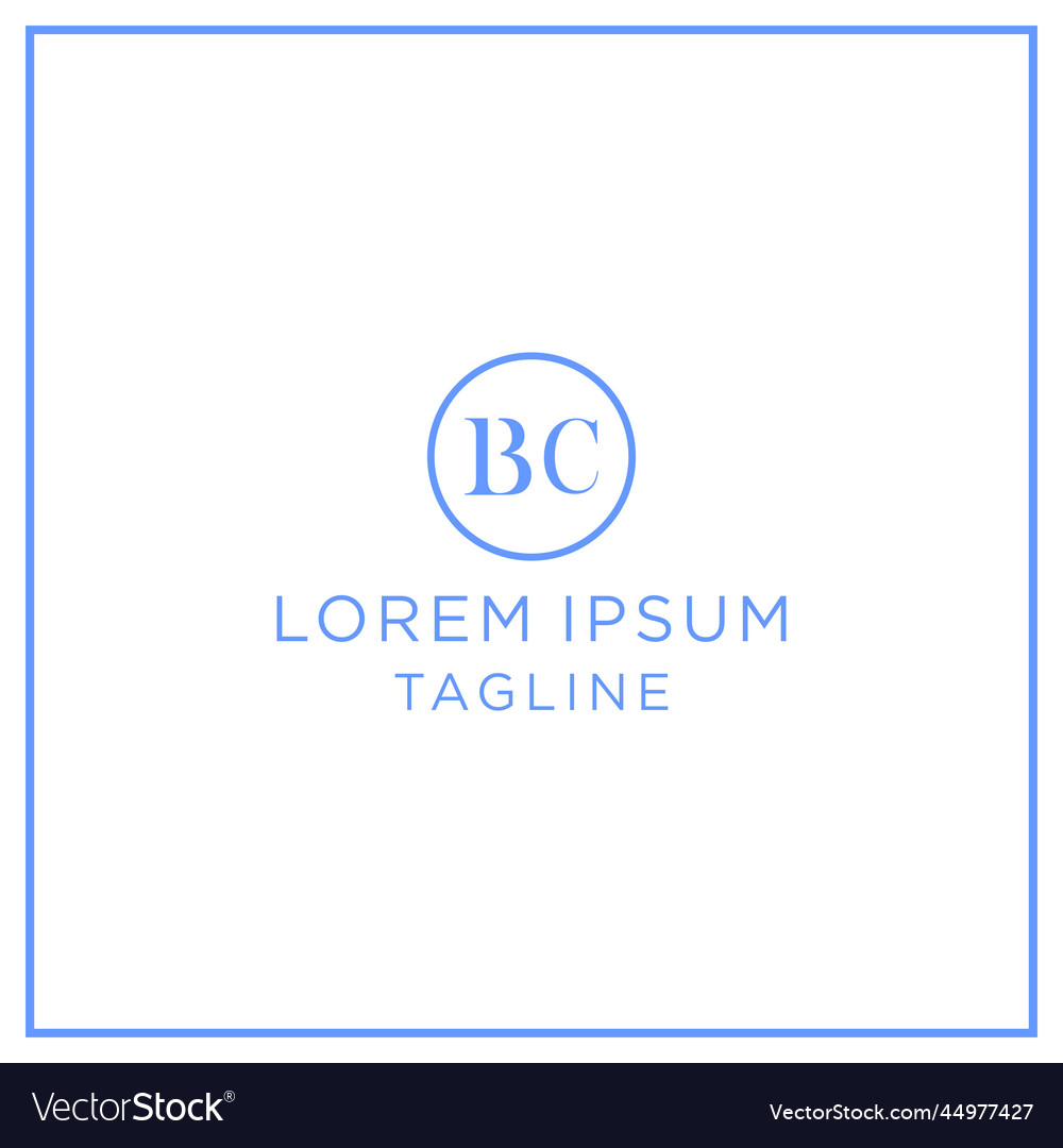 Bc circle logo Royalty Free Vector Image - VectorStock