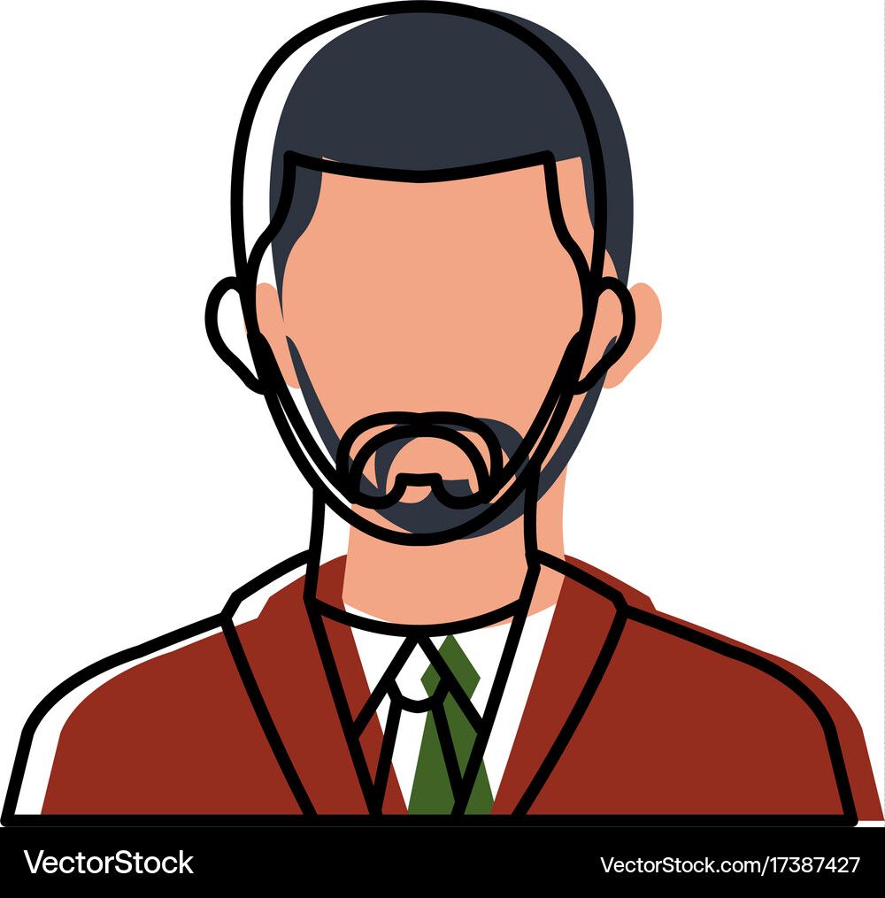 Businessman avatar cartoon Royalty Free Vector Image