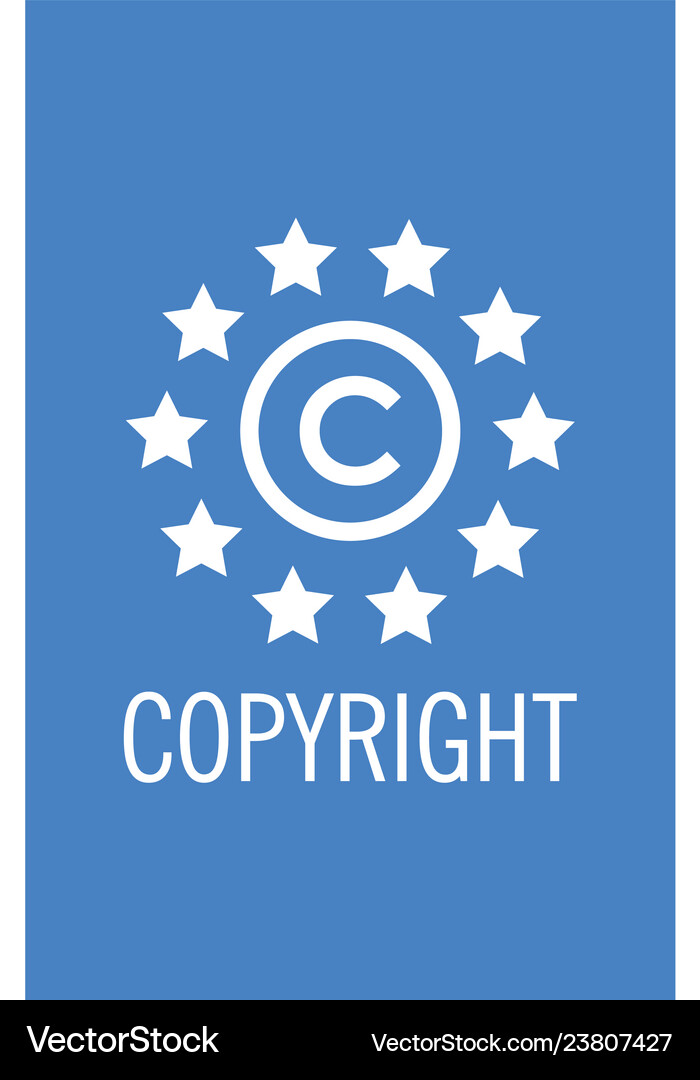Copyright protection of intellectual Royalty Free Vector