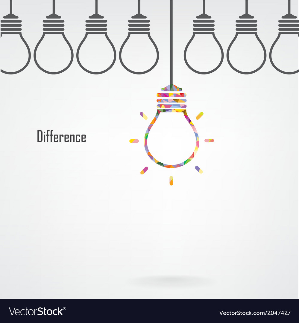 Creative light bulb and leader concept Royalty Free Vector