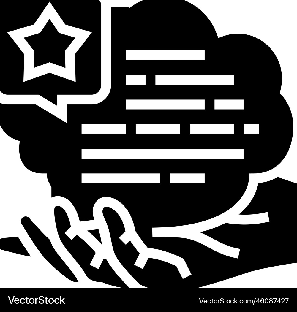 Demonstrate good communication skills glyph icon Vector Image
