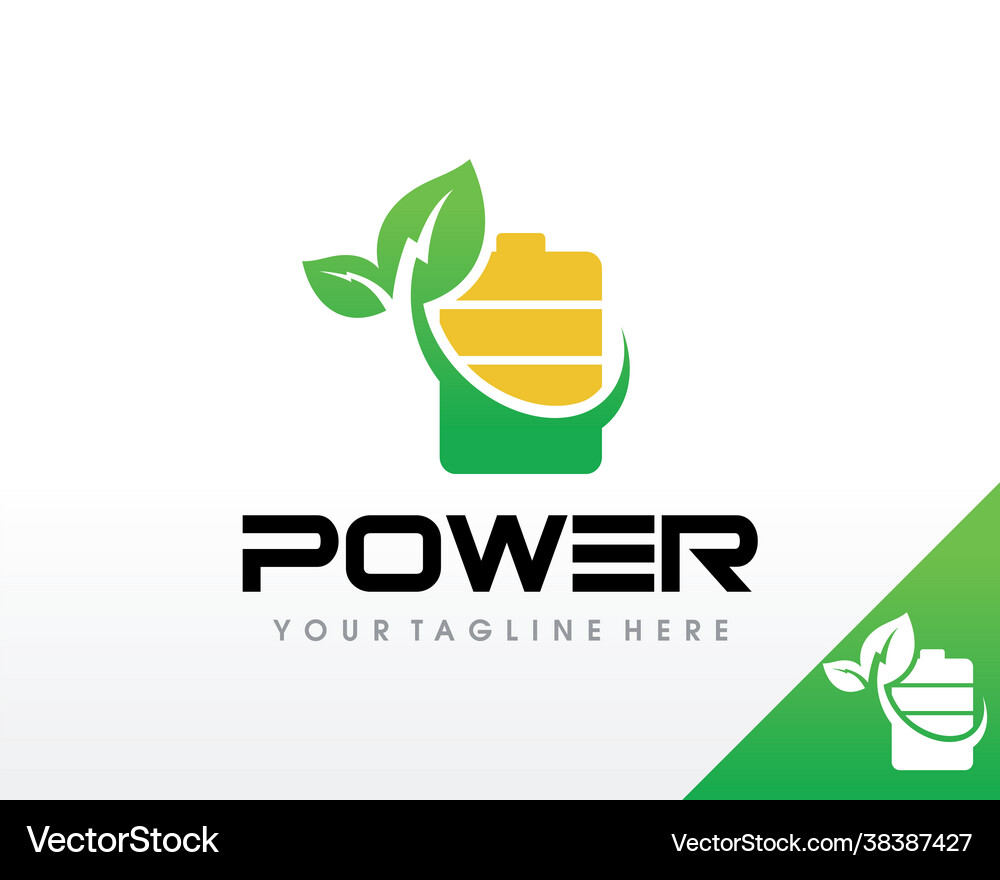 Electric vehicle battery logo electrical logo Vector Image