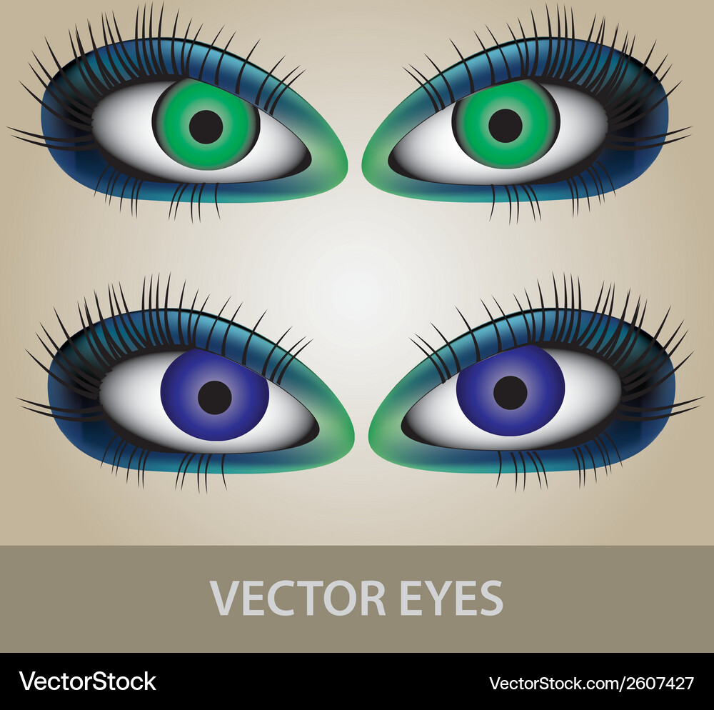 Eyes set eps10 Royalty Free Vector Image - VectorStock