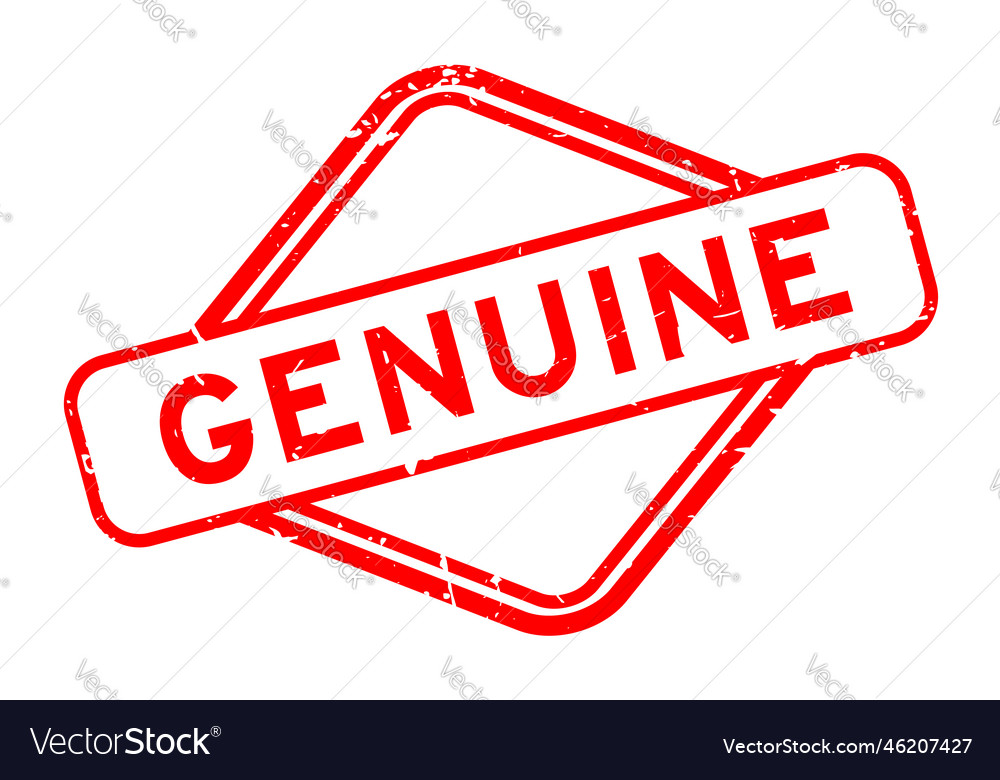 Grunge Red Genuine Word Rubber Seal Stamp Vector Image grunge-red-genuine-word-rubber-seal-stamp-vector-image
