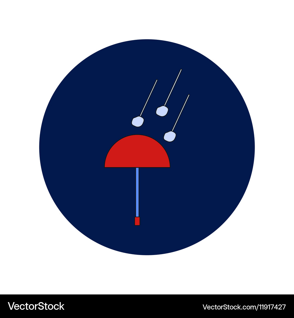 In flat design of hail Royalty Free Vector Image