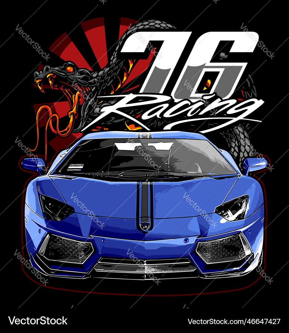 Sport car template for graphic design Royalty Free Vector
