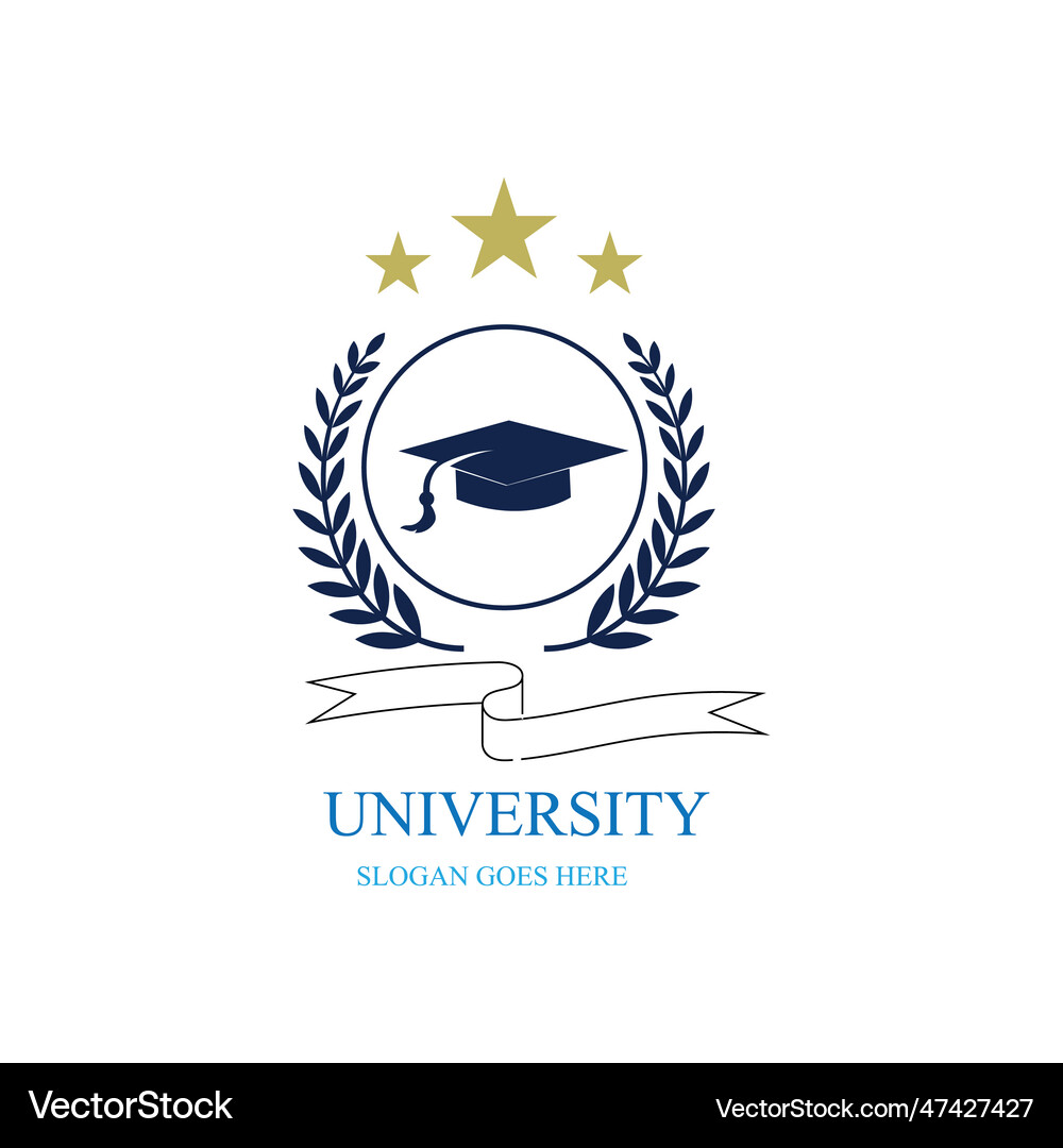 University and academy icons emblems or shields Vector Image