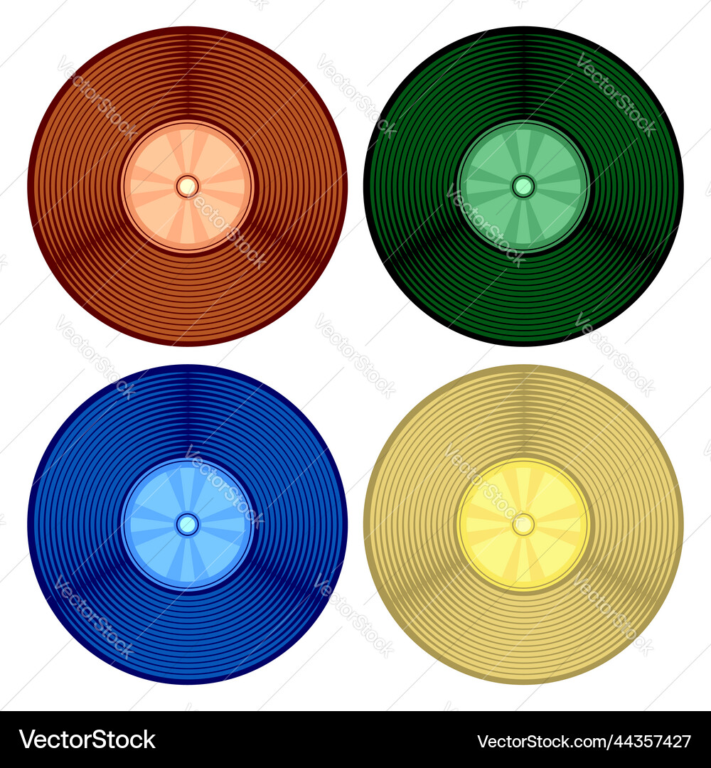 Vinyl plate disc isolated on white background Vector Image
