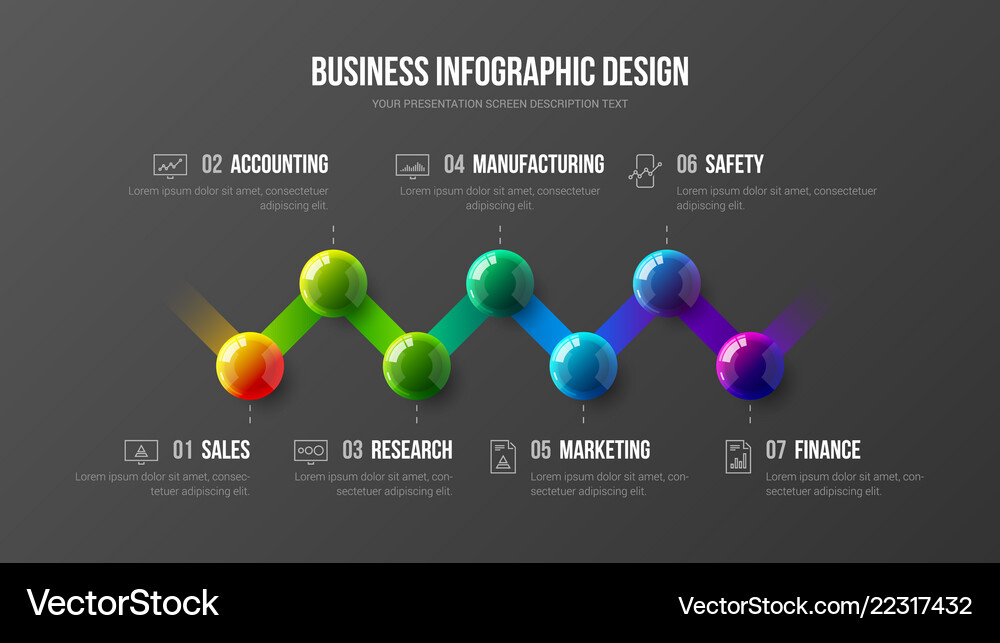 Amazing business infographic presentation 3d Vector Image